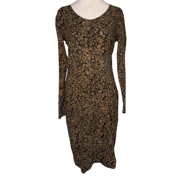 Peruvian Connection | Dresses | Nwt Peruvian Connection Black Gold Tan ...